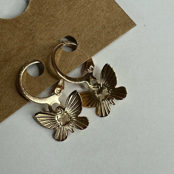 Jewelry | Butterfly Hoop Earrings 2 | Poshmark